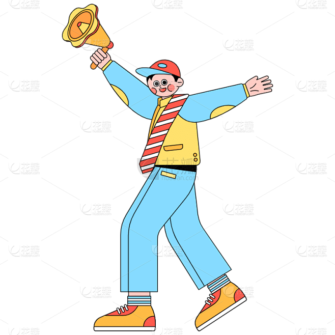 手绘 人物宣传元素 3631