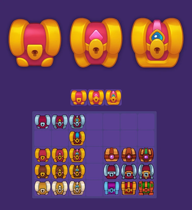 gold chests-花瓣网