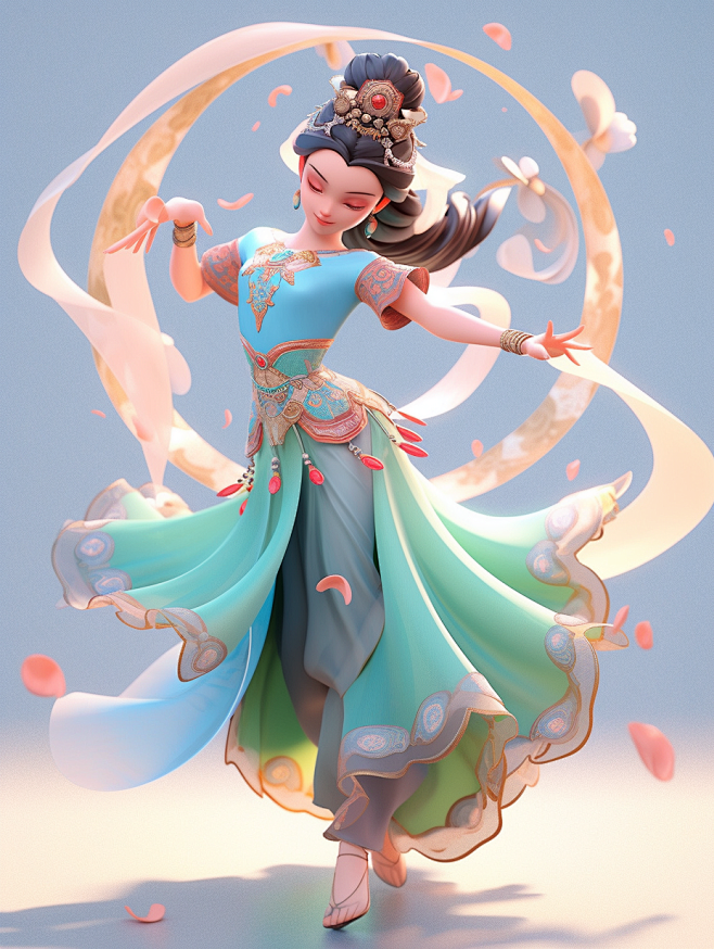 Whole_body_a_beautiful_Dunhuang_dancing_girl_bubble_cf8f3fc1-b22f-44d7 ...
