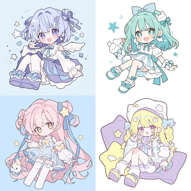 q版人物动作参考 - 小红书搜索-花瓣网