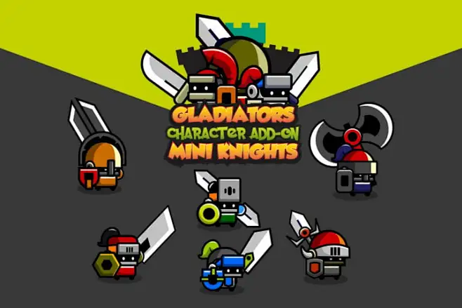 6 Mini Knight Characters Download - CraftPix.net : Before you 6 Mini ...