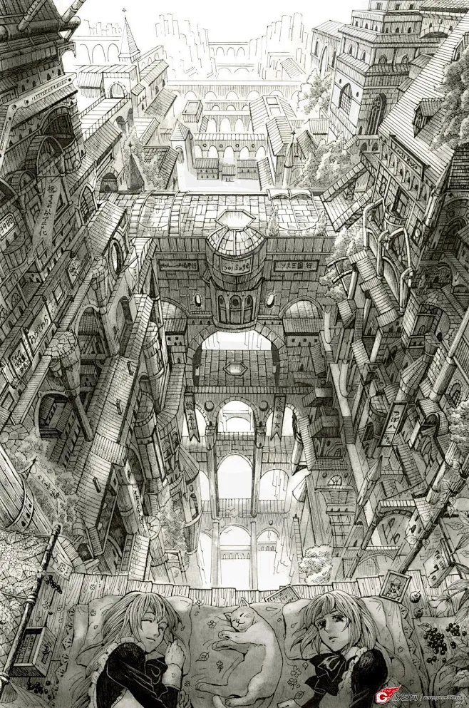 场景构图黑白构成画面构成黑白稿来自cgbook.cn (817)-花瓣网