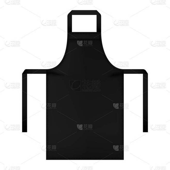 黑色围裙样机, 逼真风格