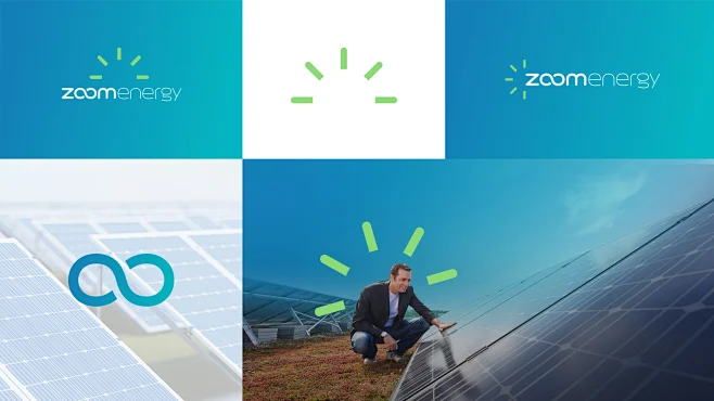 brand identity electricity energy green Logo Design power solar Solar energy Sun zoom-花瓣网