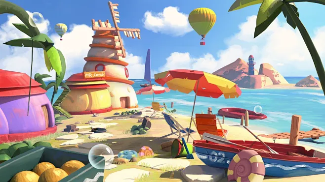 seaside, Rui Zhang图片_儿插作画参考图片素材-花瓣网