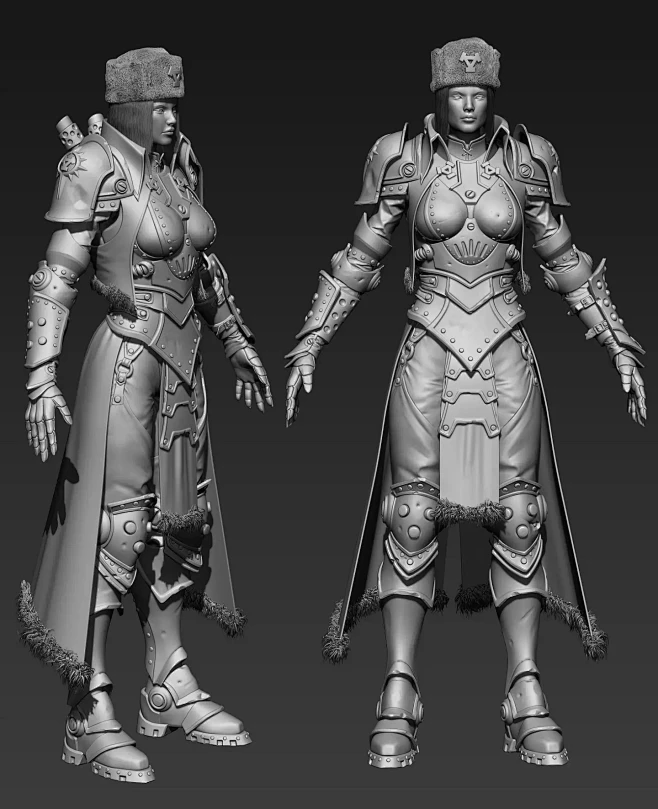 【Zbrush】【战锤】3D高模大图参考（带笔刷文件）-CG角色-微元素 - Element3ds.com!-花瓣网