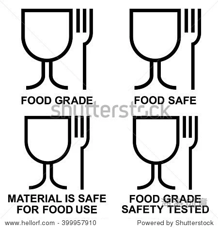 Food grade icon set Food safe icon set food grade safety tested icons ...