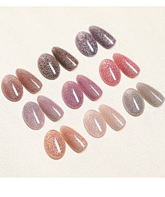 美甲-花瓣网|陪你做生活的设计师 | 莫兰迪色之低饱和度色系美甲