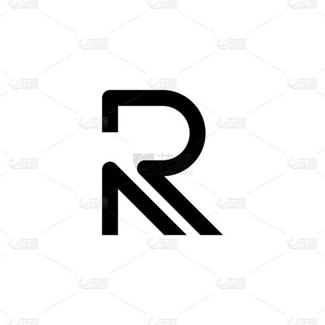 创意和最小化的信Rr R标志设计图标