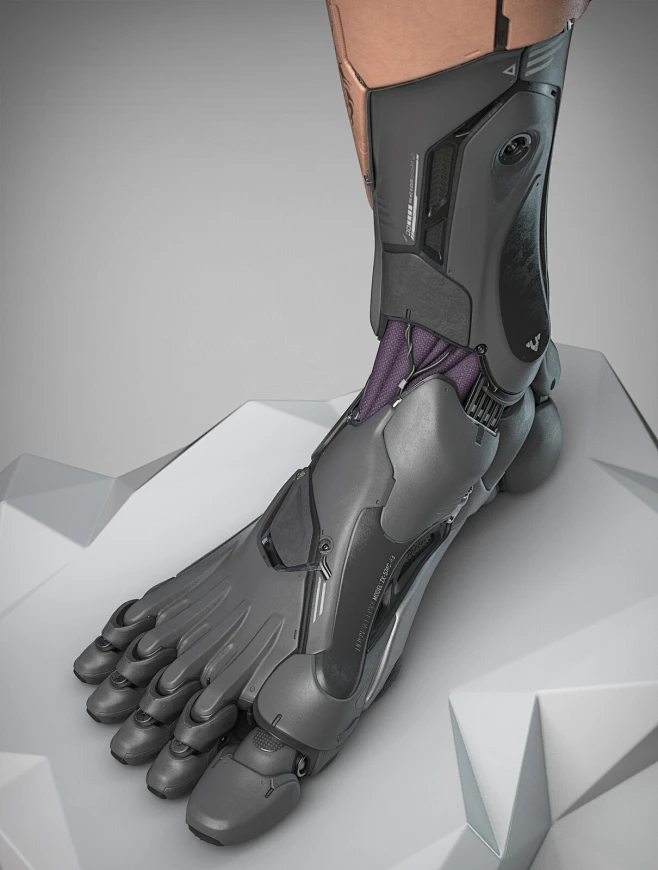 Cyborg Foot Design-花瓣网
