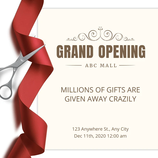 Shopping Mall Grand Opening Invitation Letter素材-花瓣网