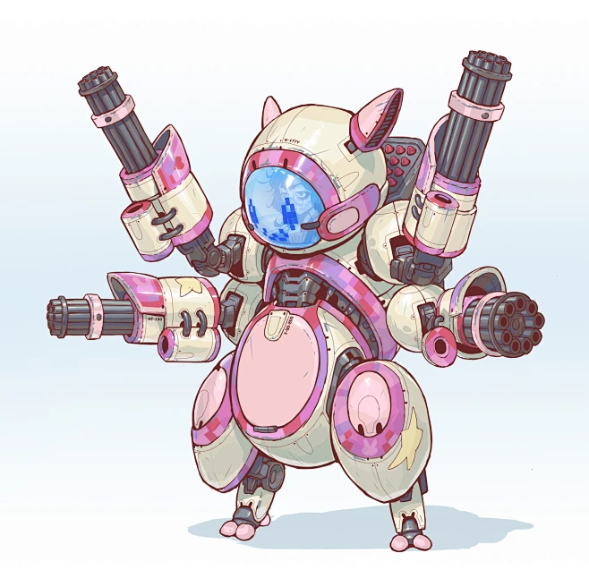 K-1TTY, Rich Carey : Cute mech design. At age 17 she is already head of ...