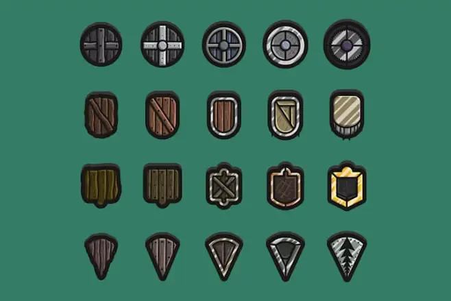 Free Shield 2D Game Assets Pack-花瓣网
