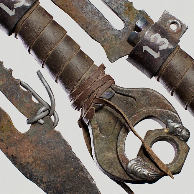 Post-Apocalyptic Knife, Maxim Ilchenko : A game-ready model based on ...