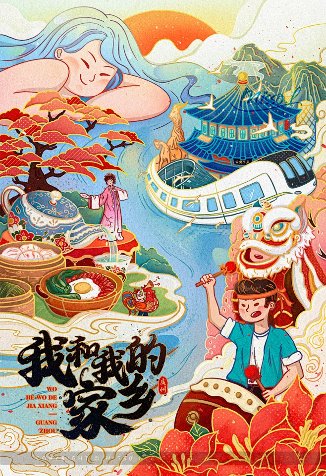 国风插画｜ILLUSTRATION图片_国潮图片素材-花瓣网