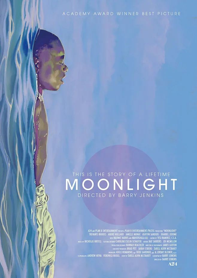 MOONLIGHT (2016) poster design by Mark Levy-花瓣网
