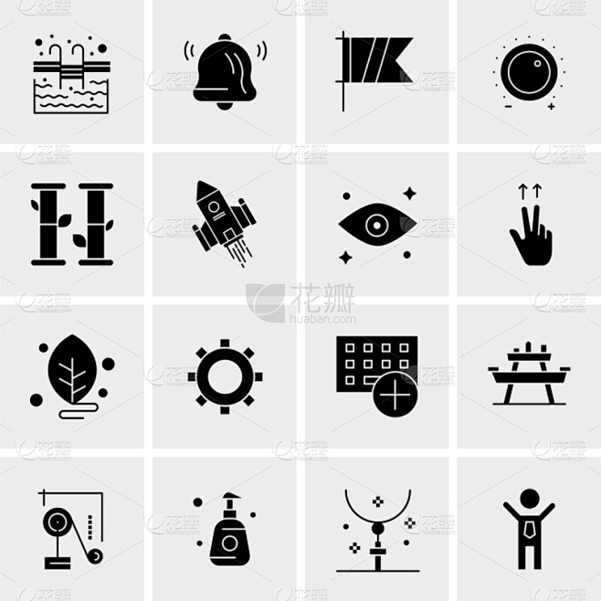 set 16 universal icons business