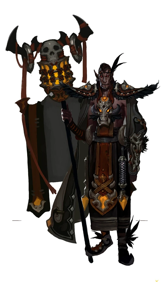 CGwall游戏原画网站_巫师，体现邪恶。具有一定的黑暗元素-花瓣网