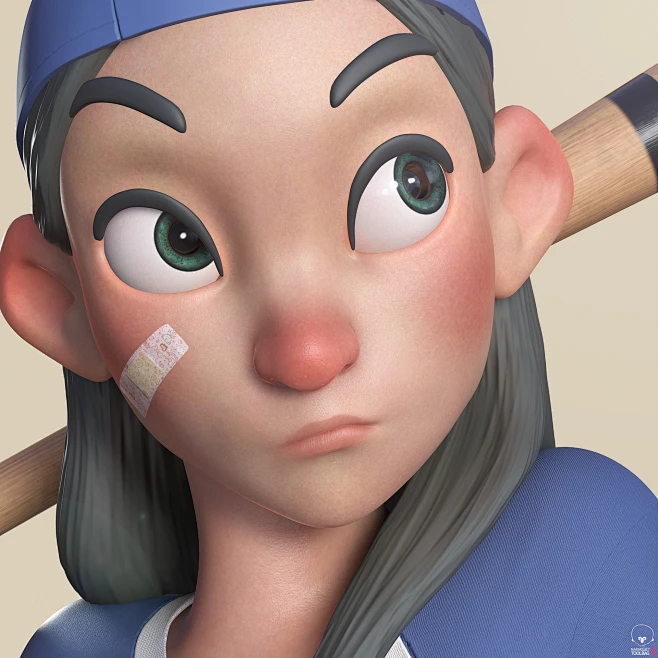 Baseball Girl, Douglas Águila : Study of textures PBR materials using substance painter and ...