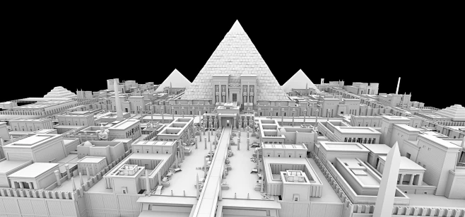 Egypt KitBash3d Cover, Jonas De Ro : Here's the artwork I did for the Egypt kit on KitBash3d ...