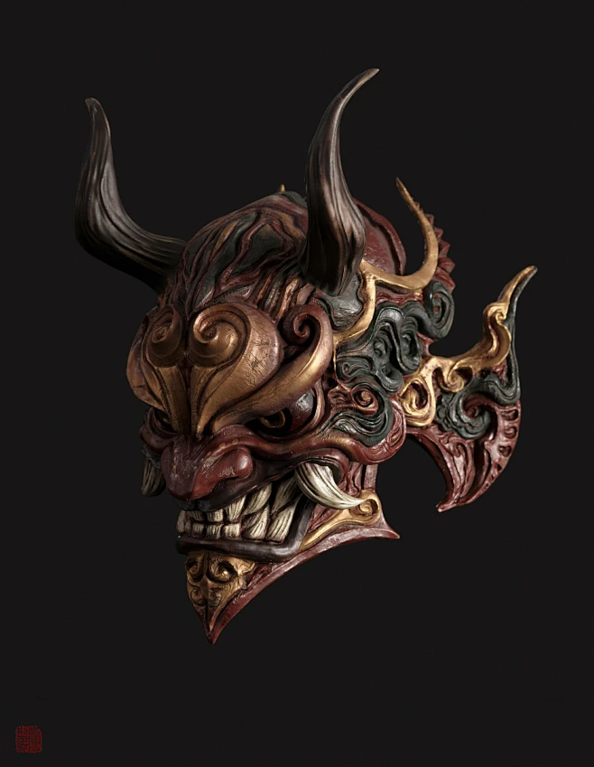mask, Shao zhijiao : 魑魅魍魉 This is my first time to design and complete ...