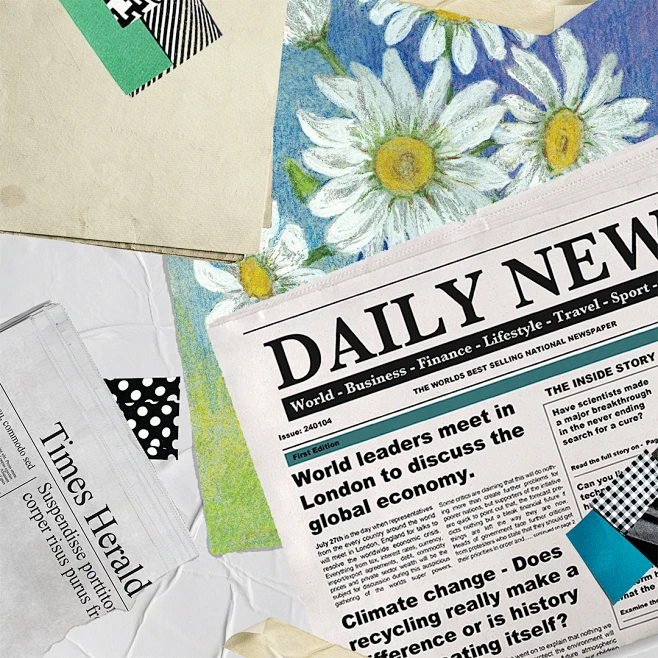 Daily New Times Herald Newspaper Instagram Post Image素材-花瓣网