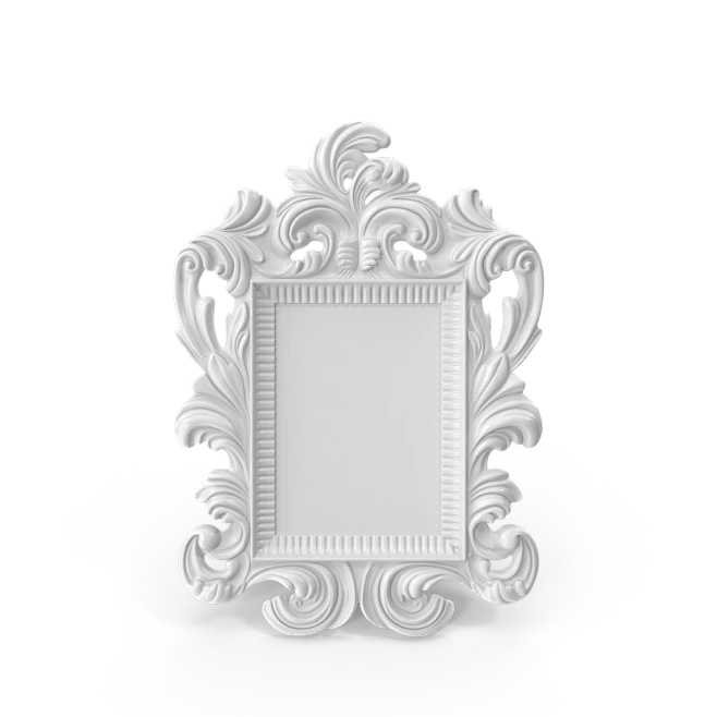 Baroque Photo Frame White.G01.2k-花瓣网