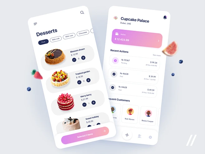 Cake Bakers App app baker bakery cake cakes delivery design desserts ...