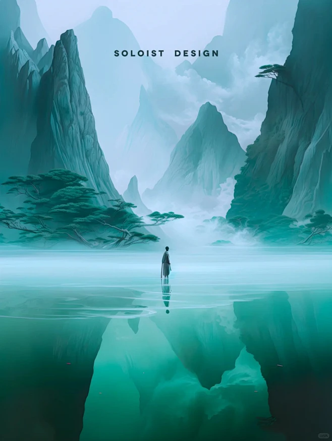 Midjourney _ 只此青绿，治愈系！_7_AIGC绘画指北_来自小红书网页版-花瓣网