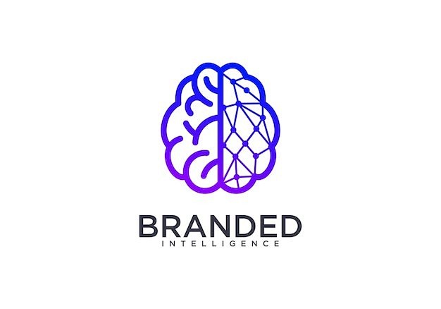 大脑科技脑科学标志logo矢量图设计素材