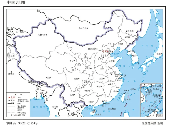 国内地图标准地图（64K横版2019）_地图地图库_地图窝-花瓣网