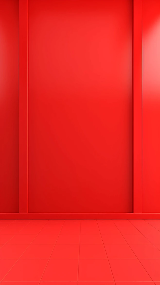 Red solid background with red wall and red floor, 2d, disney style ...