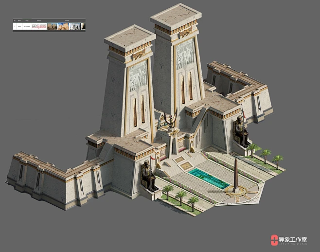 building design for War Eternal （埃及文明）, Dawnpu at Art vision studio ...