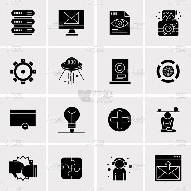 set 16 universal icons business