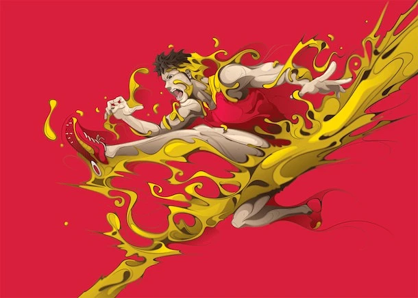 inspirational illustration of LIU XIANG by hong kong-based EDGE ...