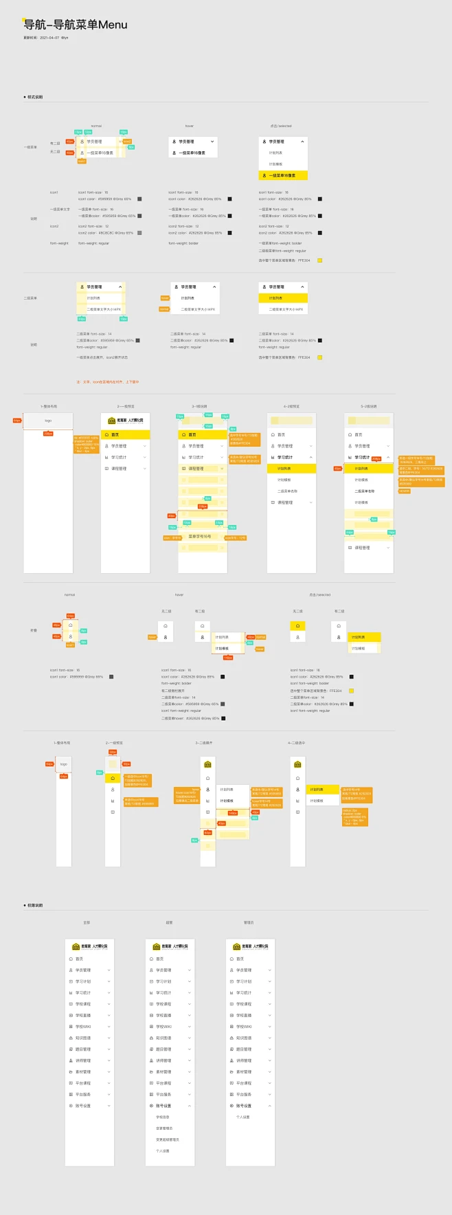 超详细 ︳WEB管理后台UI设计规范-学校内训系统-网页-UICN用户体验设计平台-花瓣网