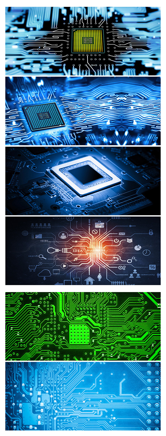 中国芯片科技强国科技微电路板海报背景