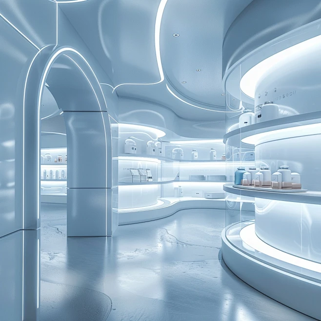 Real scene, OC rendering, 3 modeling, silver white color scheme, future ...