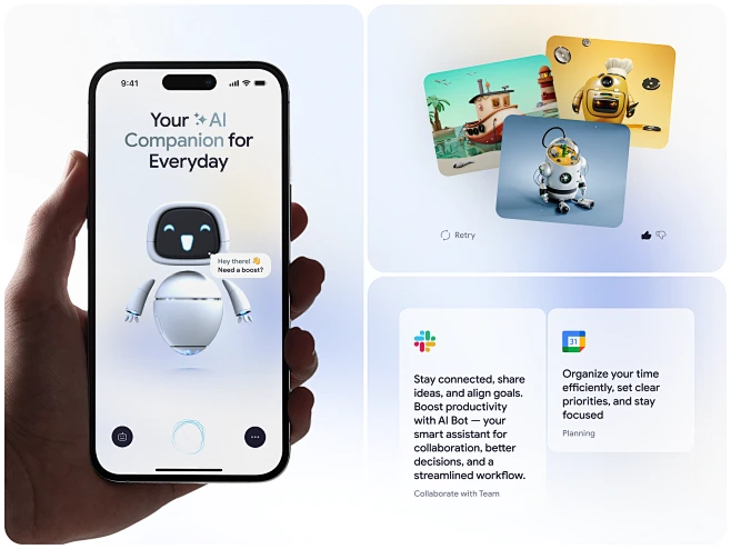 Mobile App Design AI Companion by Nixtio on Dribbble-花瓣网