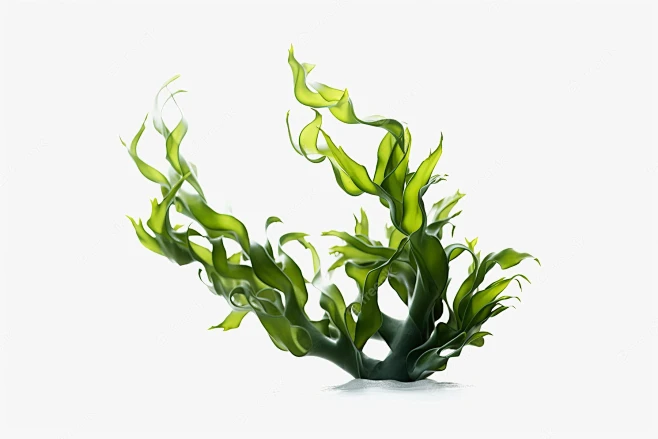 kelp-seaweed-kelp-seedling-highlighted-white-background-generative-ai ...