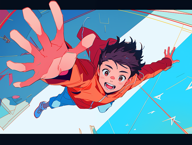 liepin_A_20_year_old_boy_running_towards_the_camera_reaching_ou ...