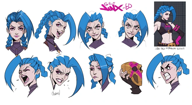 Jinx Character Concept & Style - 2XKO图片_表情图片素材-花瓣网