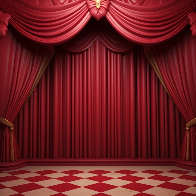 Stage background seamless pattern with curtains, maroon, clowncore ...