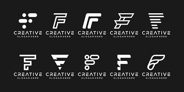 字母F，logo标志矢量图素材