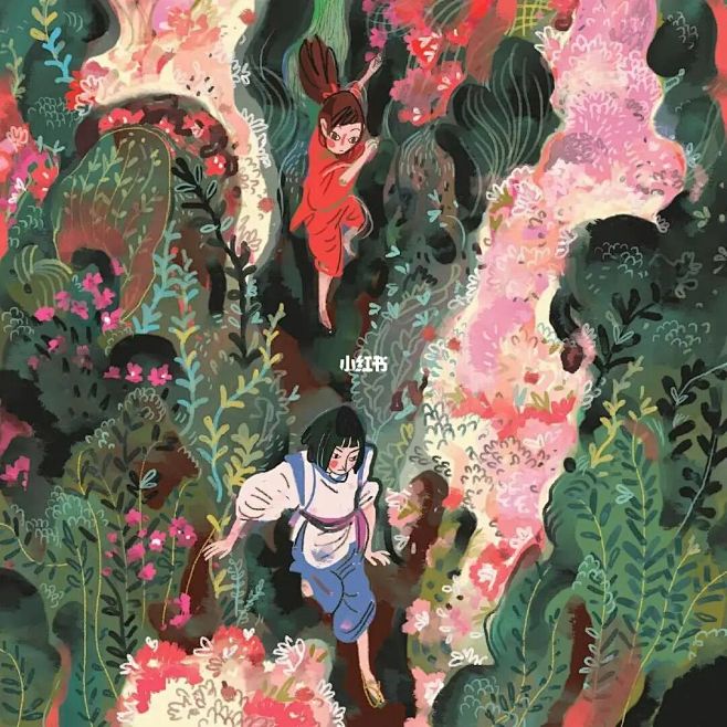 插画鉴赏｜用另一种画风理解宫崎骏 : - 艺术家 Julia Tveritina 笔下的另类宫崎骏 . - 自由流畅的线条和活泼的色块是画面 ...
