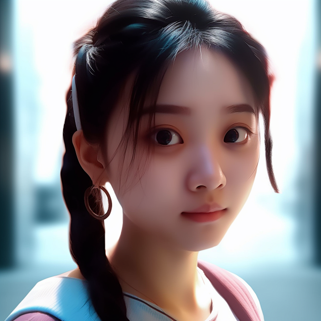 Song_Pretty_girl_hair_ponytail_Skin_q-bomb_close-up_of_face_fro ...