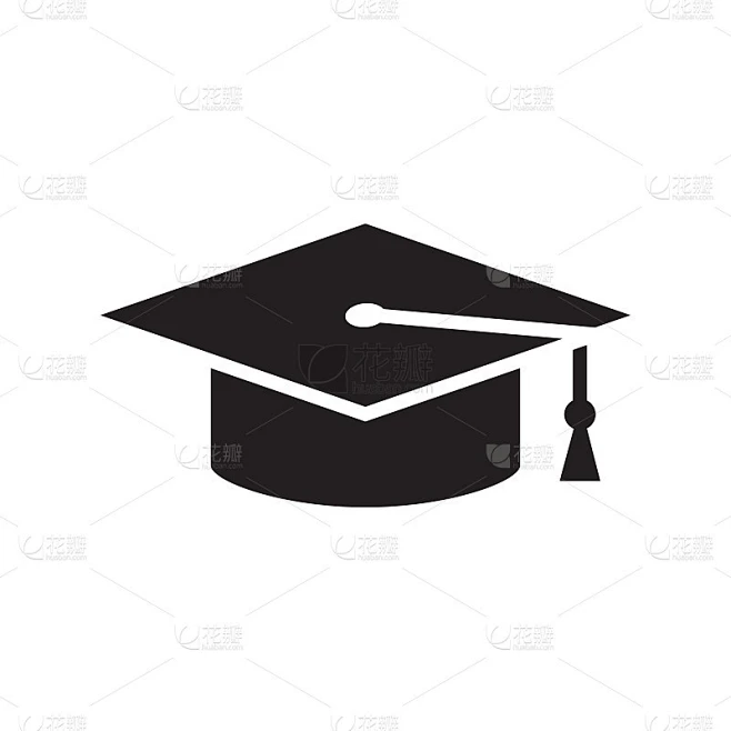 cap, graduation icon design illustration素材-花瓣网