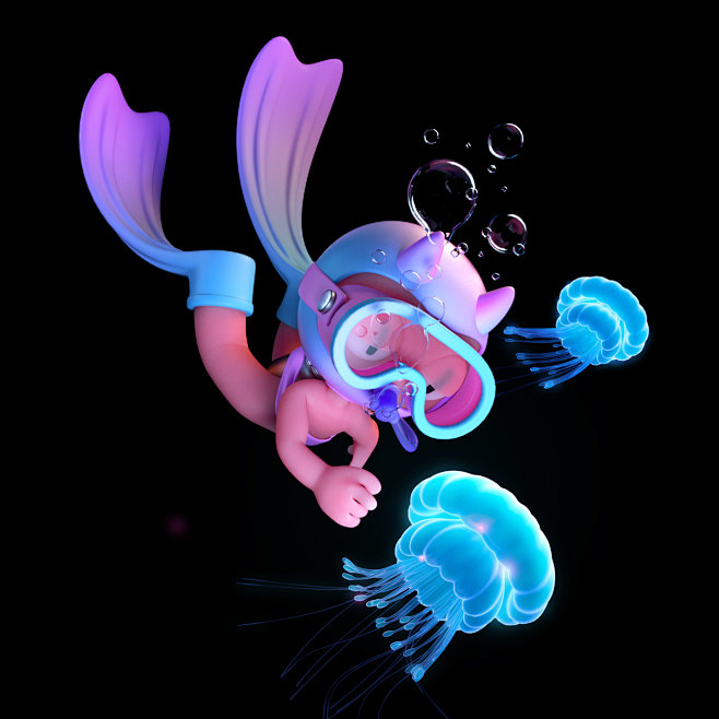 C4D OC genie Ocean stickers (3)