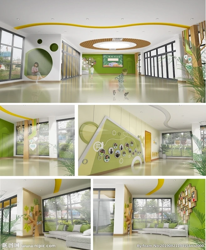 幼儿园大厅-花瓣网