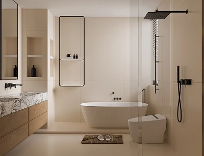 侘寂风平层设计效果图-花瓣网